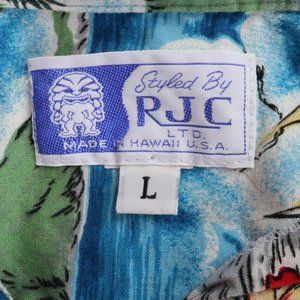 RJC | Shirts | Vtg Rjc Hula Dancer Hawaiian Shirt Volcano Button | Poshmark